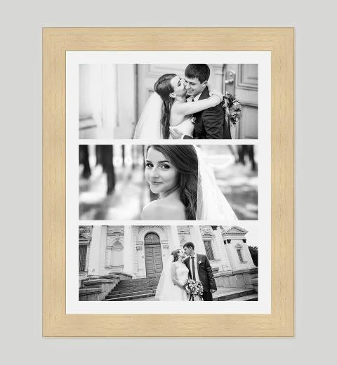 Portrait Trio of Photos Poster Wedding | Love JK